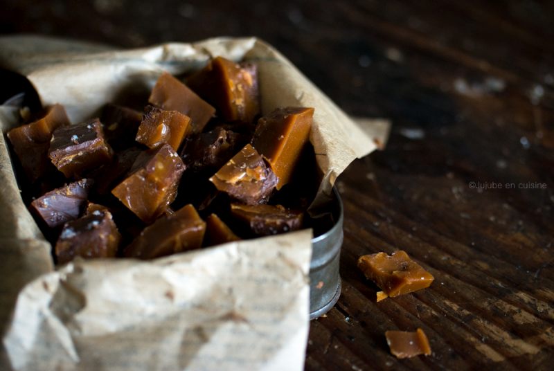 Caramels durs au beurre salé (marbrés au chocolat)